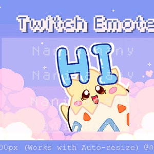 Pokemon Togepi Hi Hello Emote for Twitch Discord Youtube Streamers ...