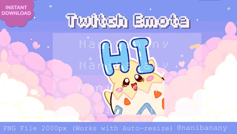 Pokemon Togepi Hi Hello Emote for Twitch Discord Youtube - Etsy