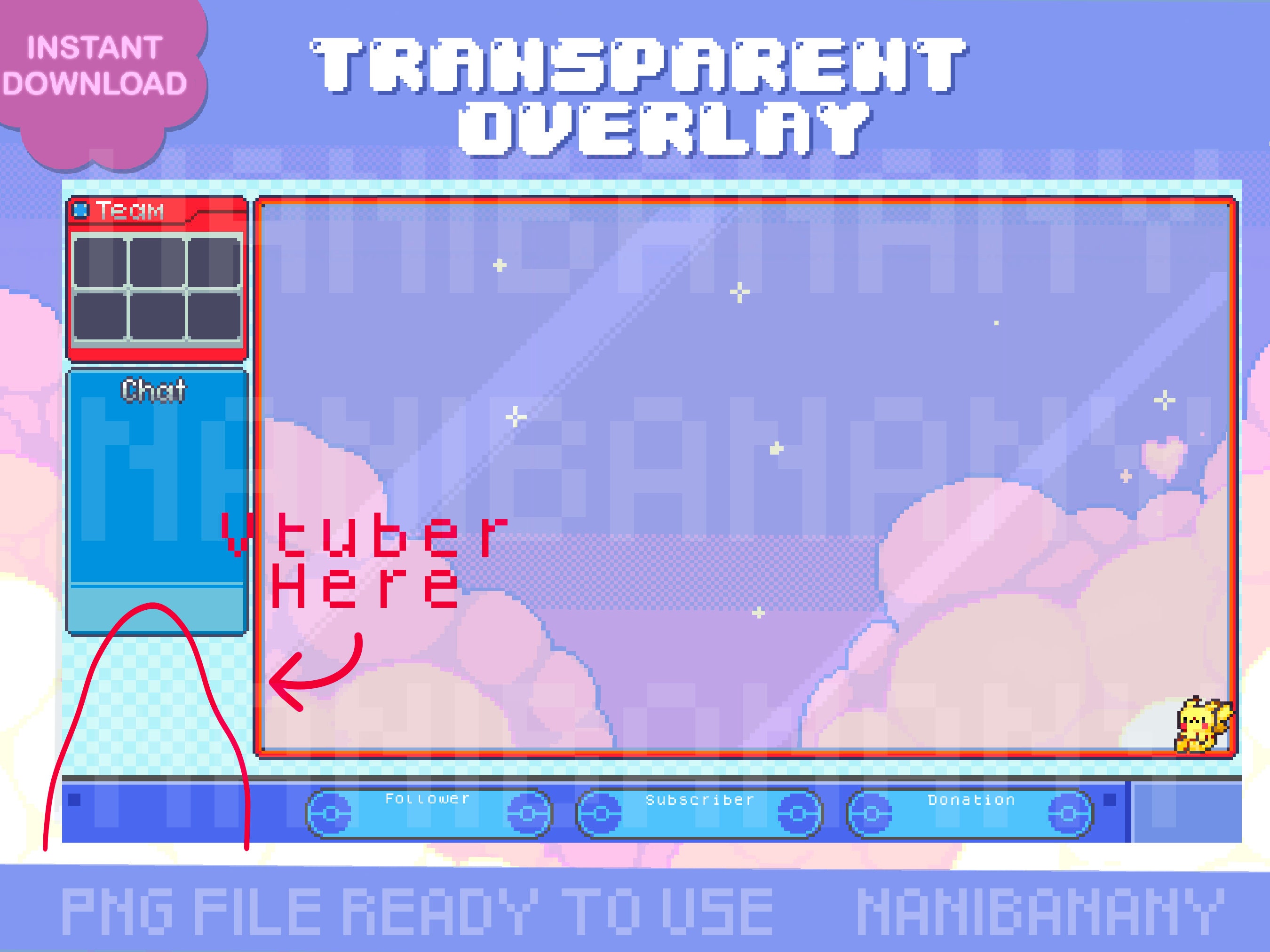 1 X Pixel Kawaii Monster Trainer Badges Team Pre-made Twitch - Etsy