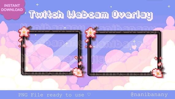 Pretty Pixel Sakura Cherry Blossom Webcam Frame Overlay Pack - Etsy