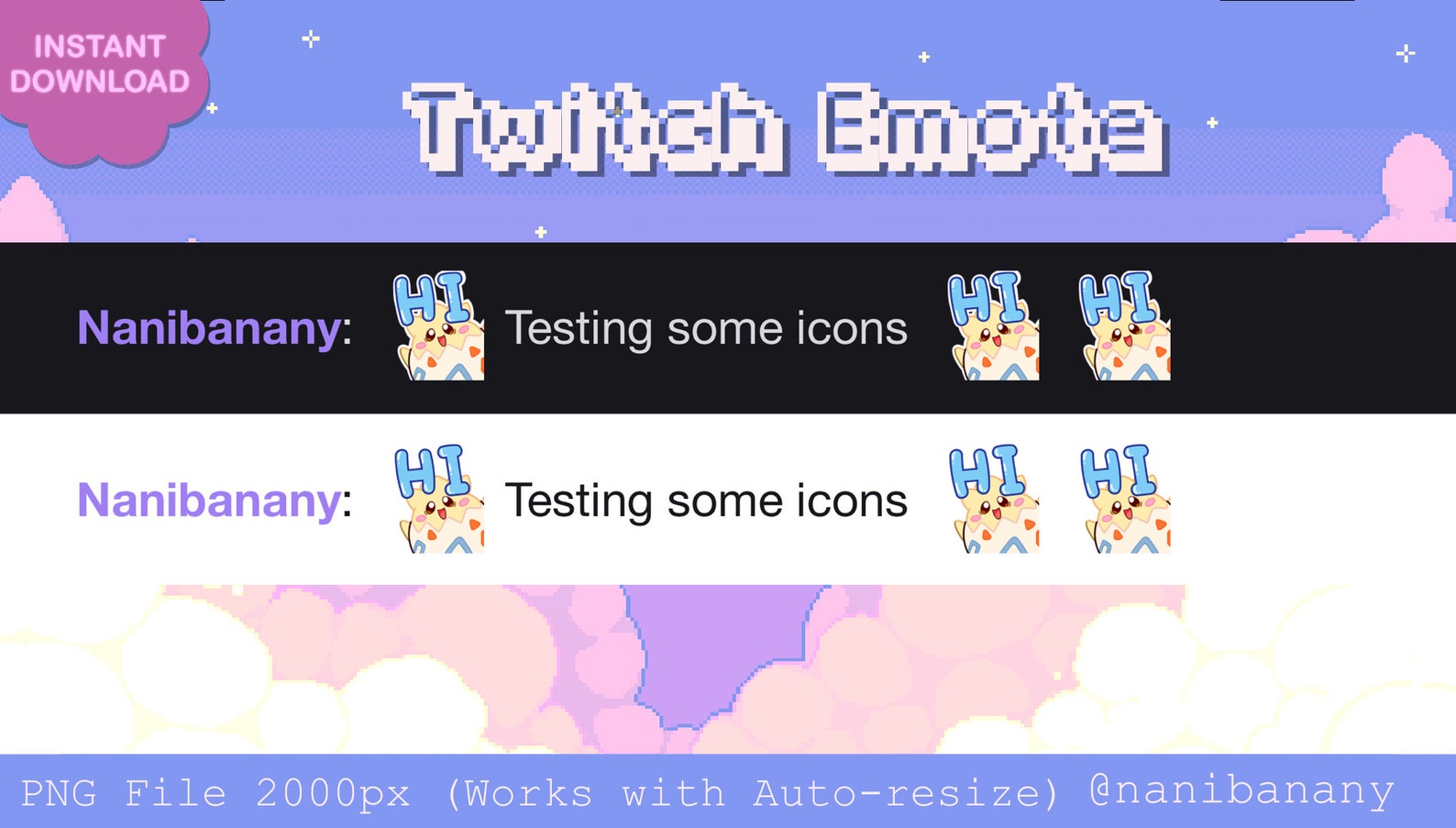 Pokemon Togepi Hi Hello Emote for Twitch Discord Youtube - Etsy