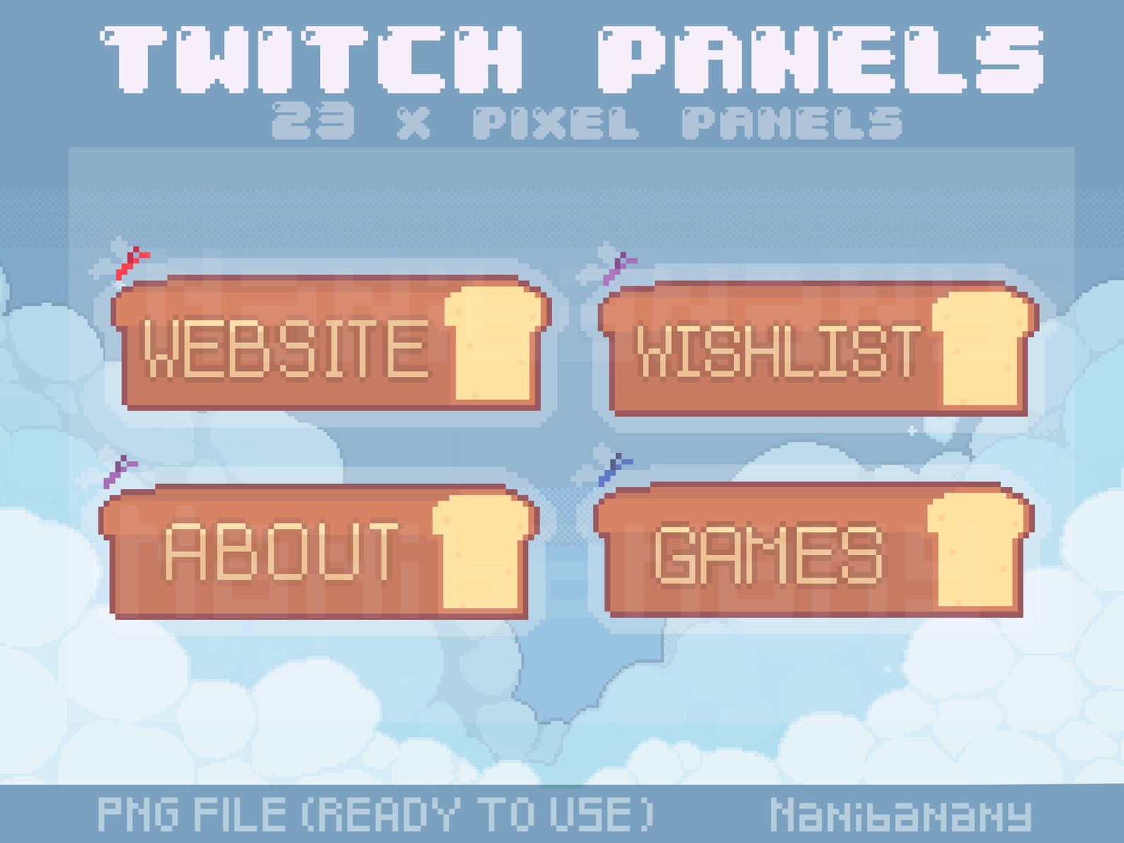 Cozy Animated Pixel Bear Bakery Coffee Setup Stream Overlay Package ...