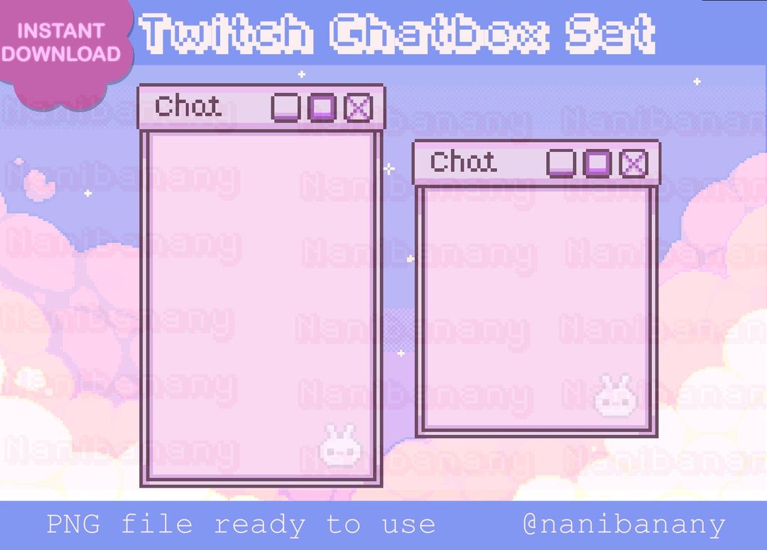 Pixel Pastel Purple Twitch Chatbox Set (digital Download) - Etsy