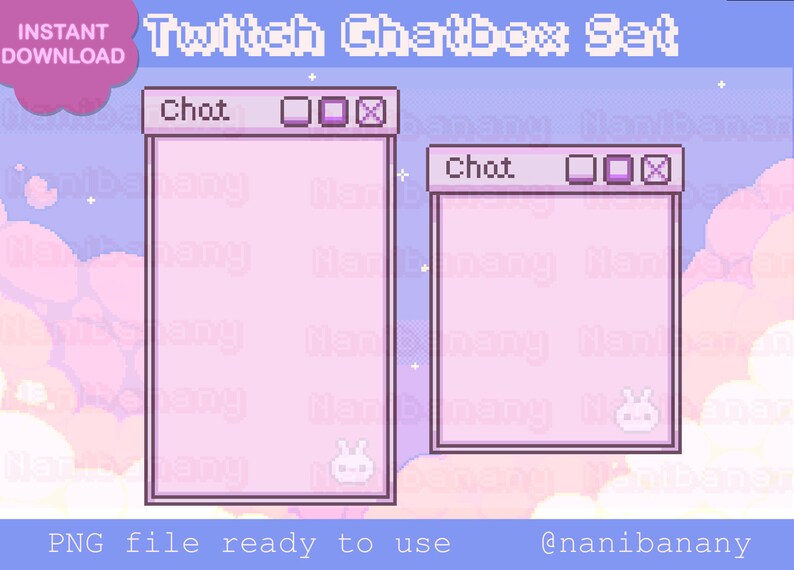 Pixel Pastel Purple Twitch Chatbox Set (digital Download) - Etsy