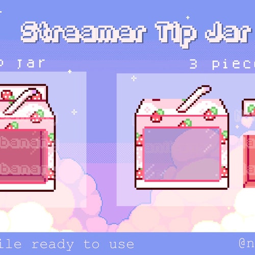 Strawberry Milk Twitch Streamer Hype Cup/ Tip Jar / Bit Jar 3 - Etsy