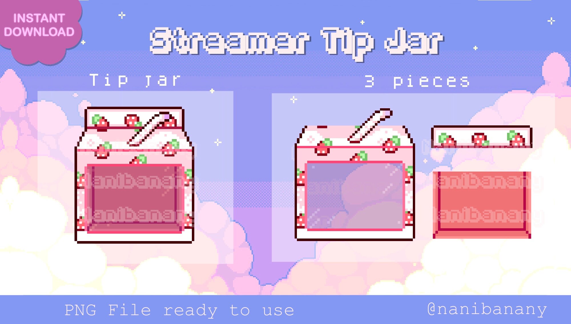 Strawberry Milk Twitch Streamer Hype Cup/ Tip Jar / Bit Jar 3 - Etsy