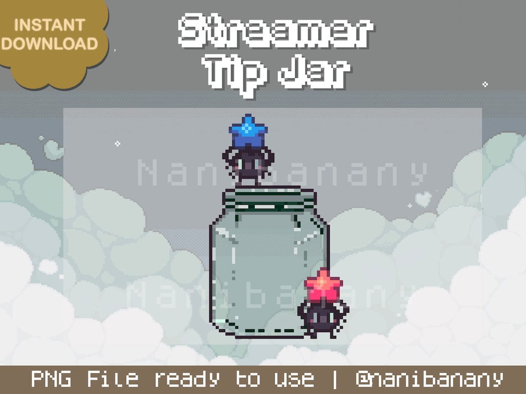 Cute Pixel Japanese Kawaii Soot With Stars Sprites Anime Streamer Tip ...