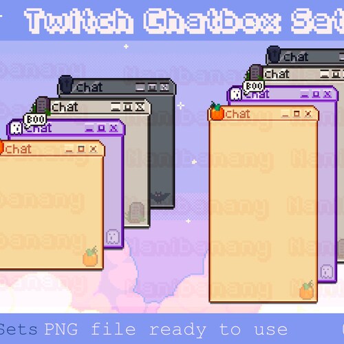 4 X Pixel Window Retro Spooky Halloween Chat Box Set Bundle - Etsy
