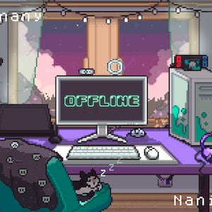 Custom Lofi Animated Pixel Desk Scenes for Twitch Streamers ...
