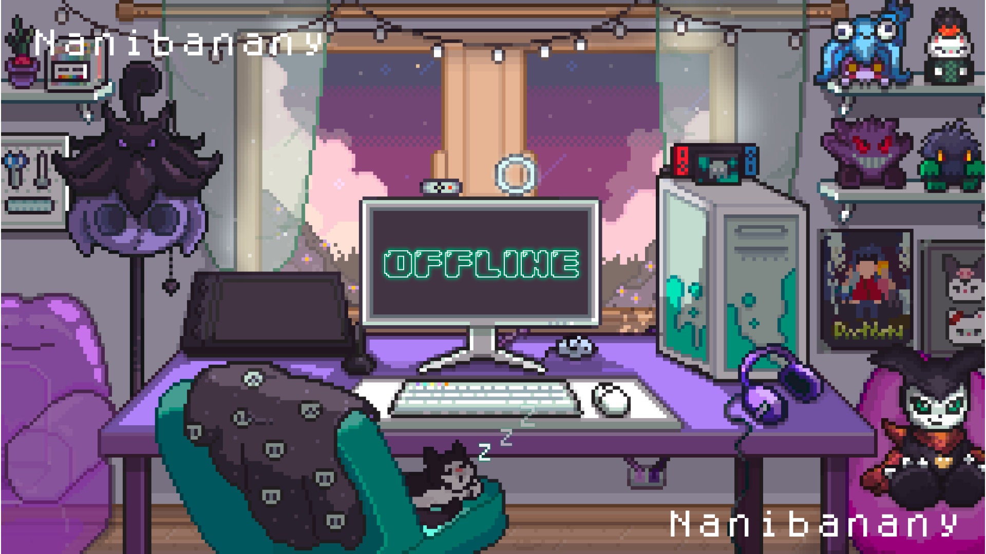 Custom Lofi Animated Pixel Desk Scenes for Twitch Streamers - Etsy
