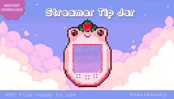 Pixel Cute Strawberry Frog Plant Sprout Tip Jar Hype Jar for - Etsy