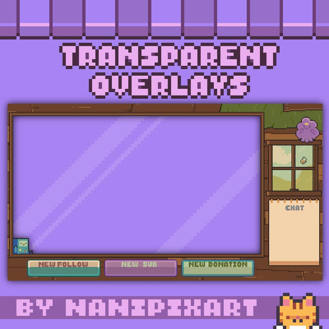 Pixel Cozy Time Desk | Pre-made Bundle | Customizable Streamer Pack - Etsy