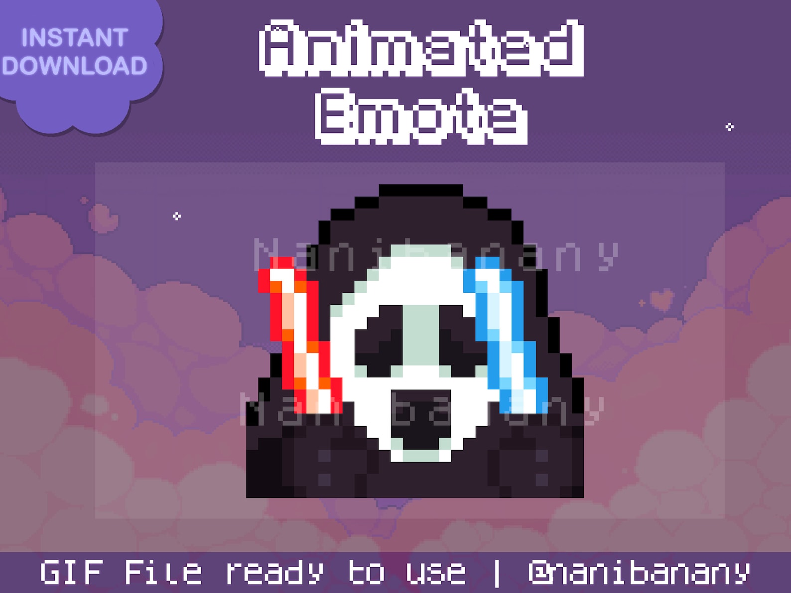 Pixel Spooky Scary Ghost Halloween HYPE Animated Emote for Discord ...