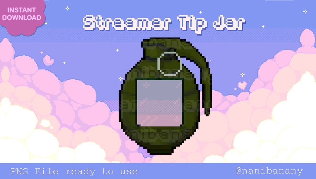 Pixel Mk 2 Granade COD CS Tamaghotchy Tip Jar Hype Jar for Twitch ...