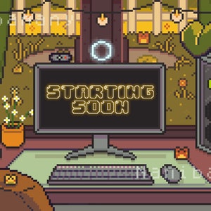 Cozy Animated Pixel Froggy Desk Stream Overlay Package | Cute Green ...