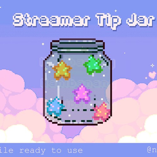 Colorful Galaxy Stars Tip Jar for Twitch Youtube Streamers - Etsy