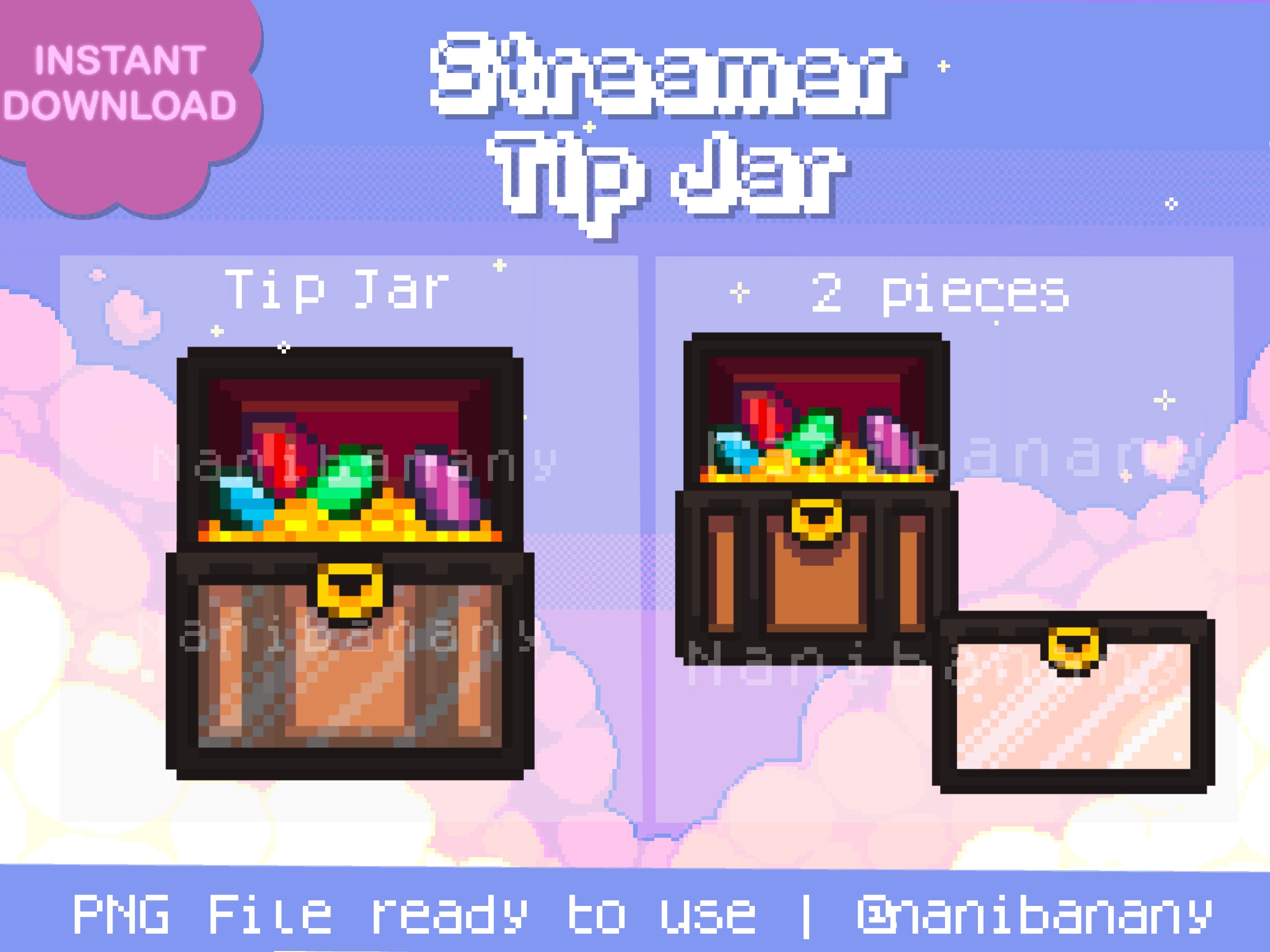 Pixel Gold Chest Full of Rupees Wild Kingdom Elf Link Tip Jar Hype Cup ...