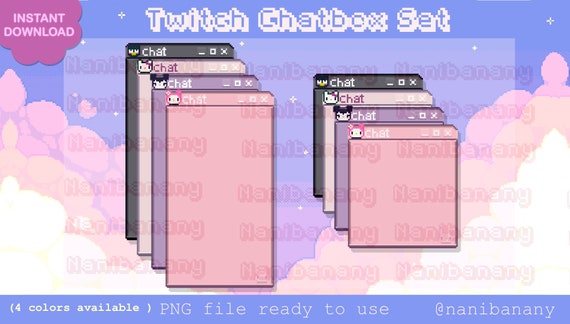4 X Window Retro Aesthetic Kitty Cat Chatbox Set for Twitch - Etsy ...