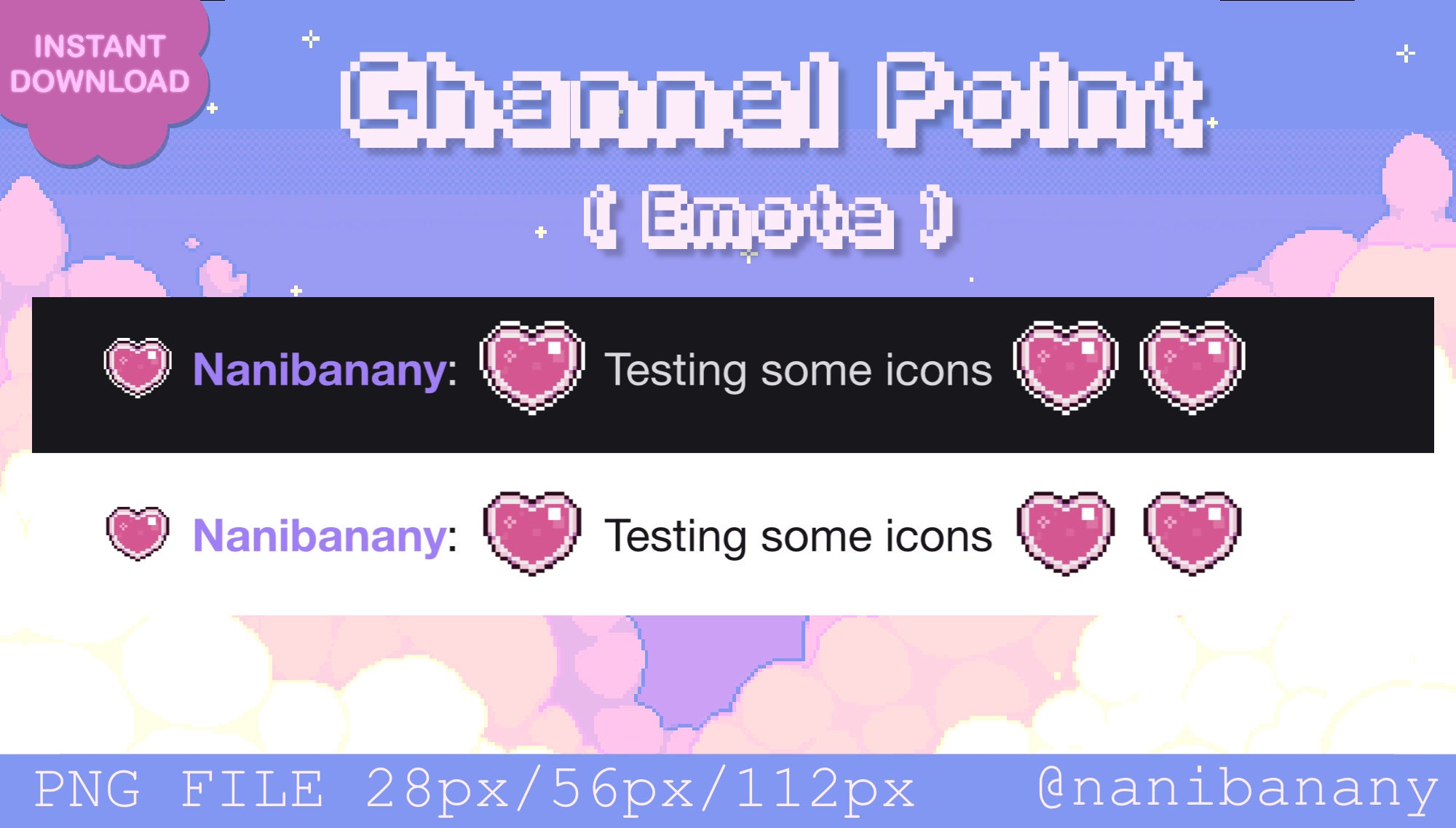 Pixel Pink Glass Heart Channel Point Emote for Twitch Youtube - Etsy