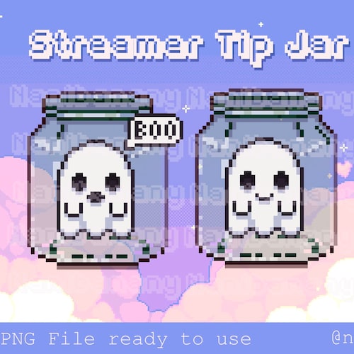 Animated Pixel Halloween Ghost Hype Jar Tip Jar for Twitch - Etsy