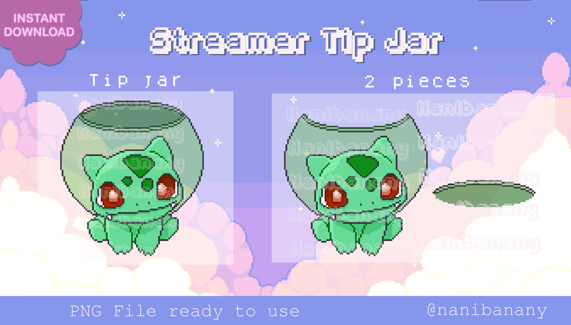 8 Bit Bulbasaur Sprite