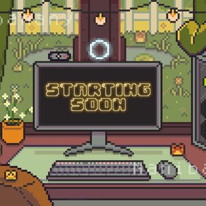 4 X Cute Pixel Animated Scenes Screens Neon Yellow Lights Cozy Froggy ...