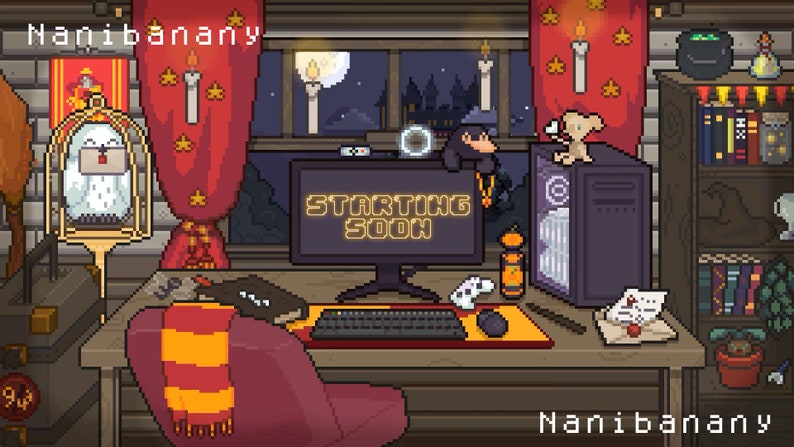 Custom Lofi Animated Pixel Desk Scenes for Twitch Streamers - Etsy