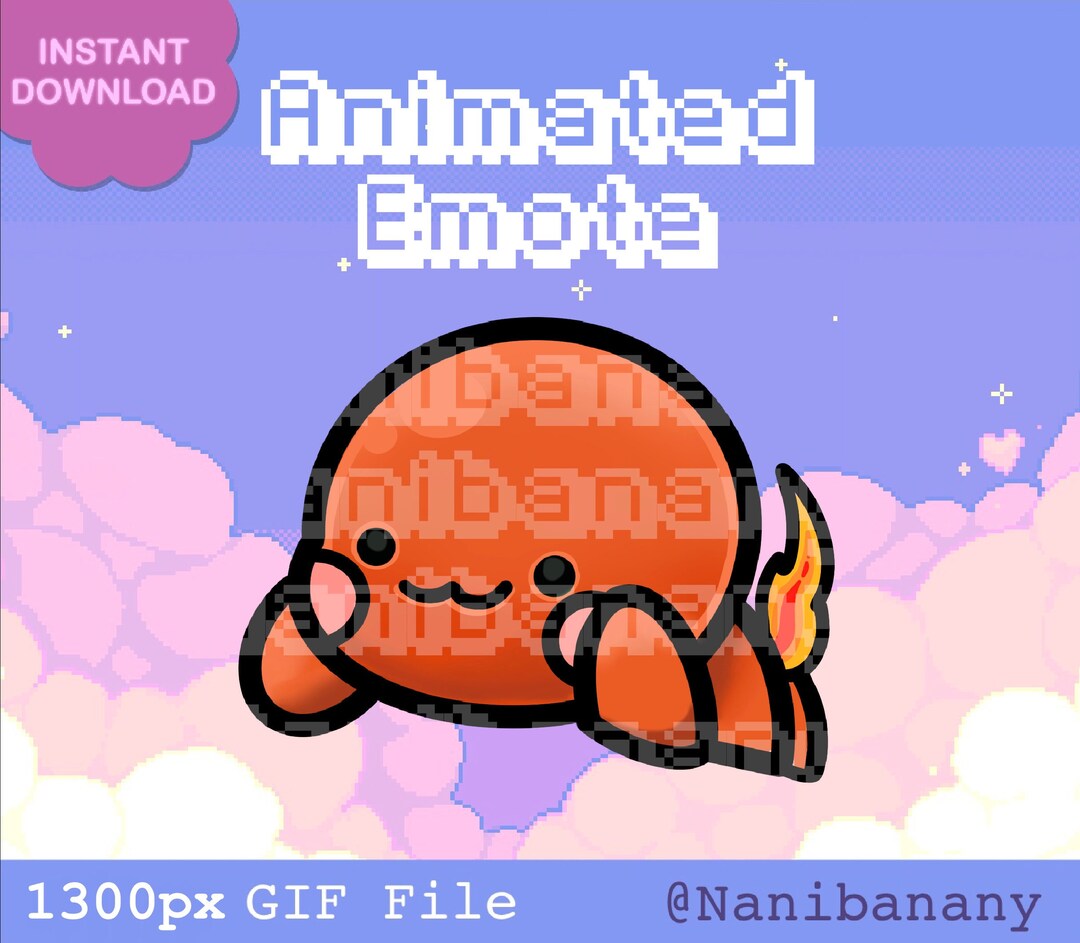 Animated Bongo Charmander Pokemon Emote for a Twitch Youtube Streamers ...