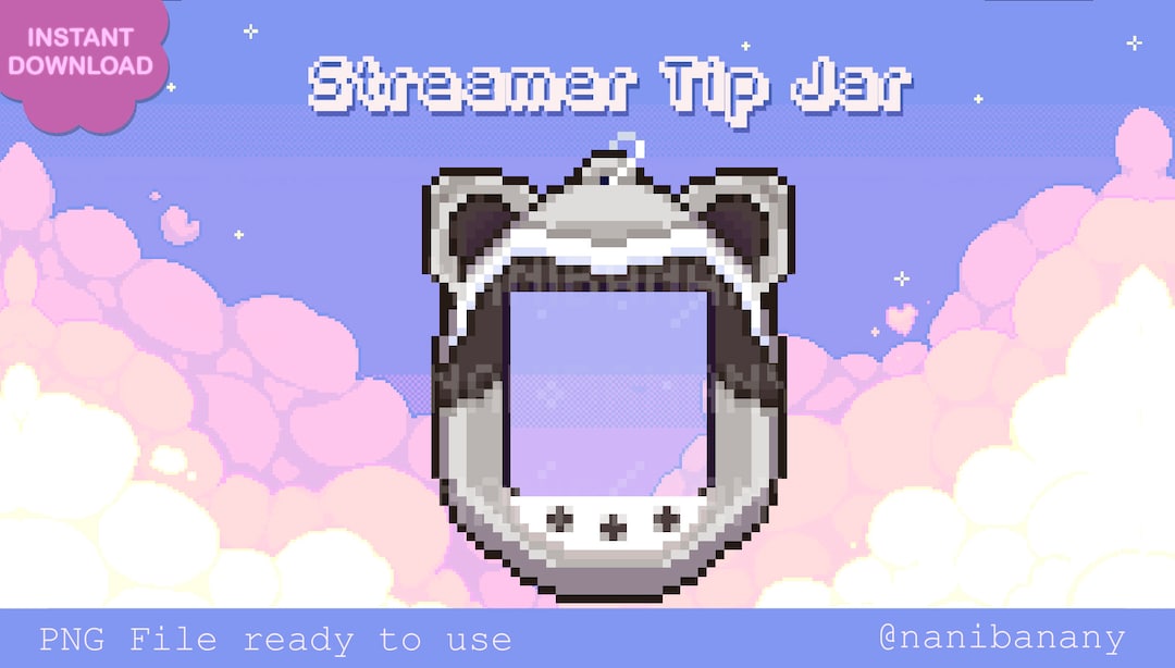 Kawaii Pixel Raccoon Mapache Animal Tamagotchi Hype Cup Tip Jar for ...