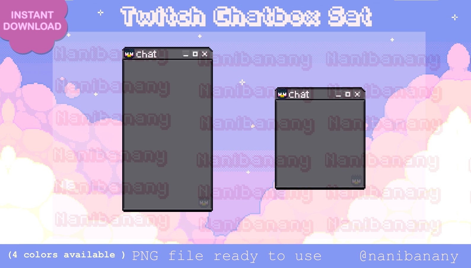 4 X Window Retro Aesthetic Kitty Cat Chatbox Set for Twitch - Etsy ...