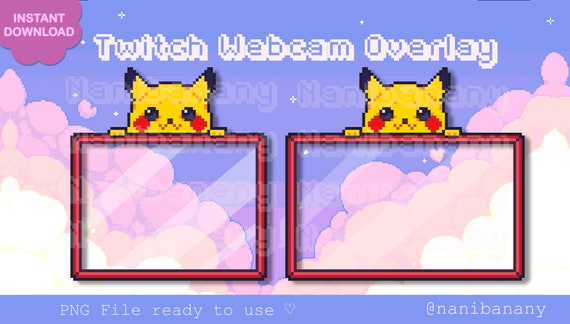 Kawaii Pokemon Pikachu Webcam Frame Frame Overlay Pack for - Etsy