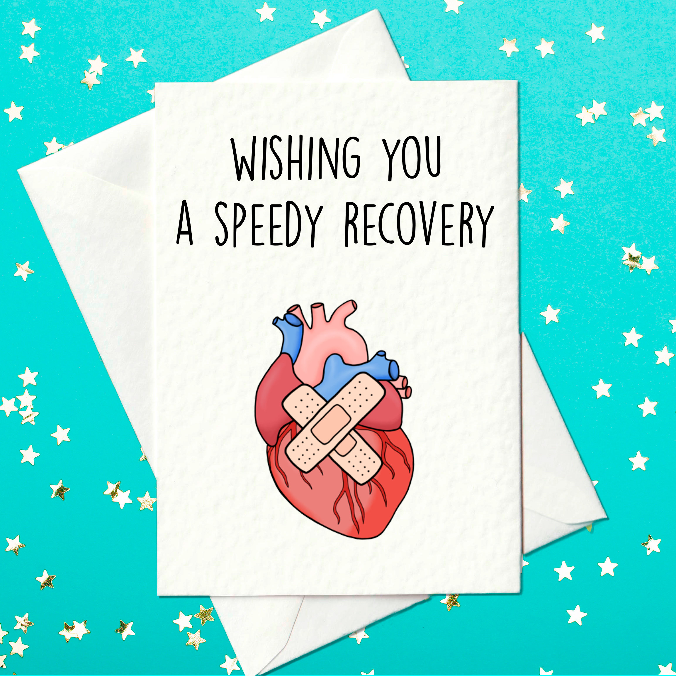 Funny & Cheeky Handmade Get Well Soon Greetings Card for Open Heart ...