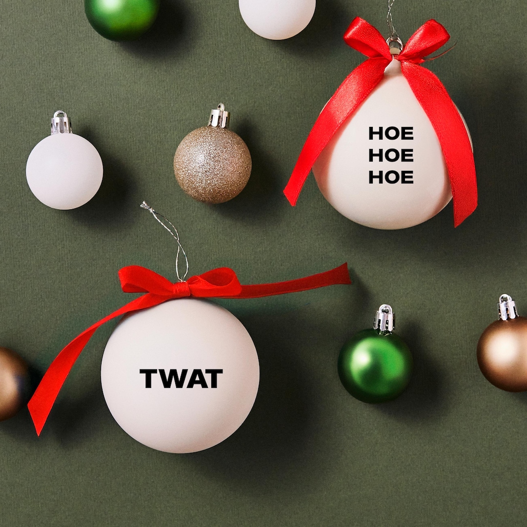 Sweary Christmas Baubles - Rude Christmas Tree Baubles. Sweary Baubles ...