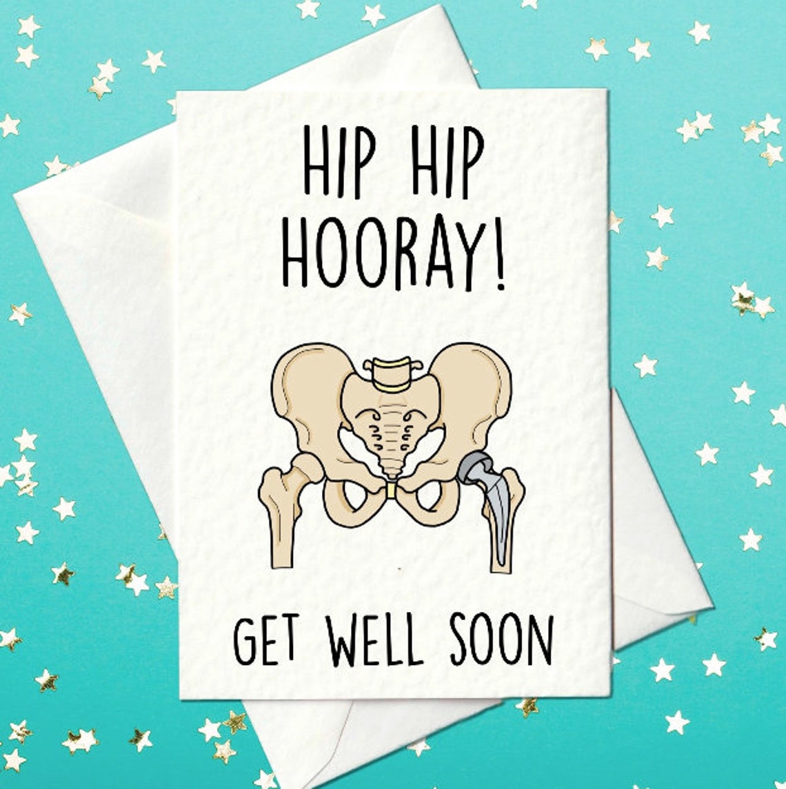 Hip Hip Hooray Hip Operation Get Well Soon Card Hip - Etsy UK