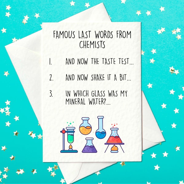Chemistry Card - Etsy