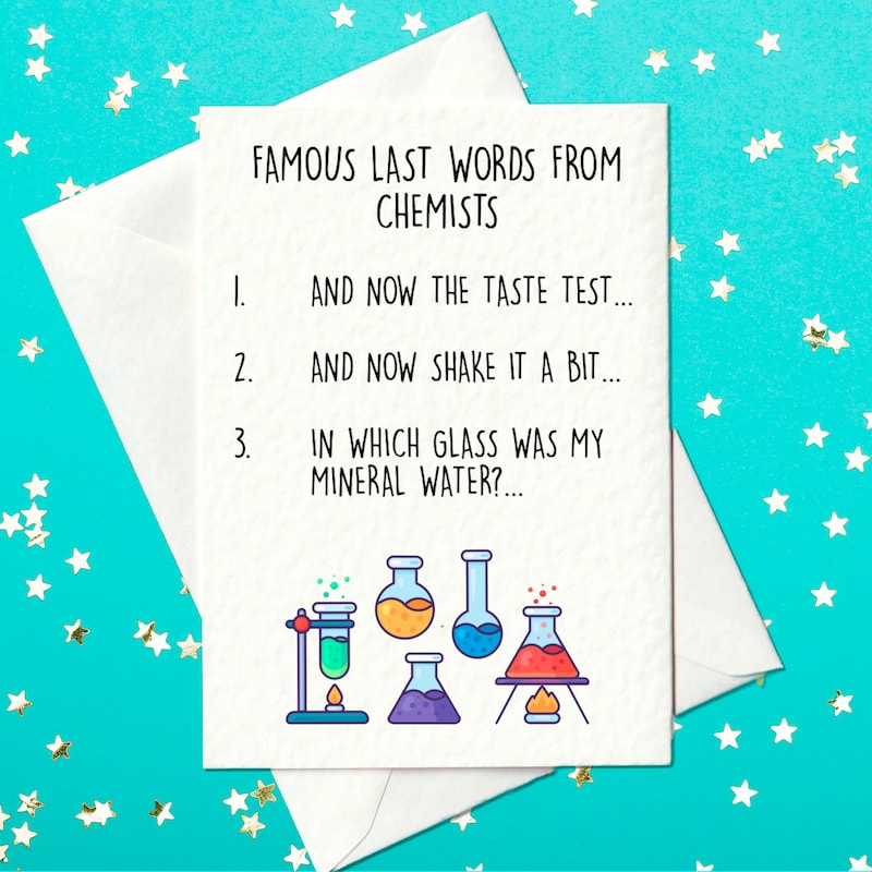 Chemistry Card - Etsy