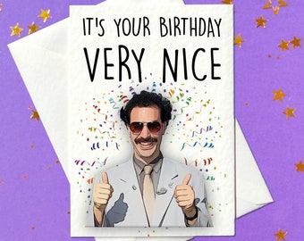 Borat Birthday Card - Etsy