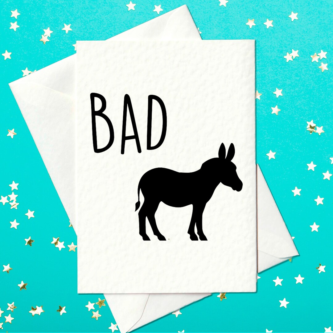 FUNNY BIRTHDAY CARD Bad Ass - Etsy