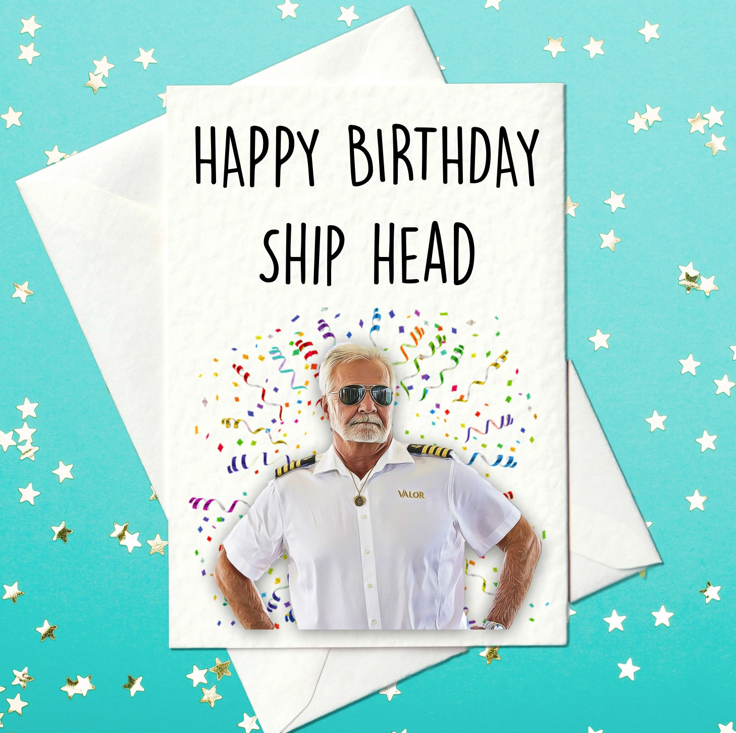Happy Birthday Ship Head Below Deck Card Captain Lee - Etsy Ireland