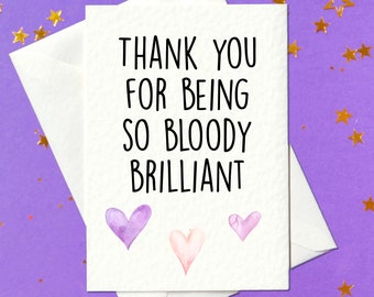 Bloody Thank You Cards - Etsy