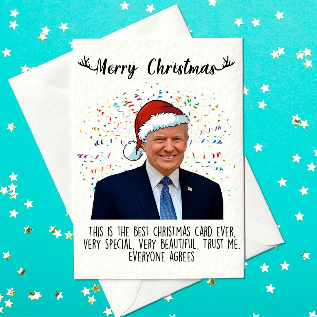 Merry Christmas - Donald Trump - Christmas Card - Funny Political Xmas ...