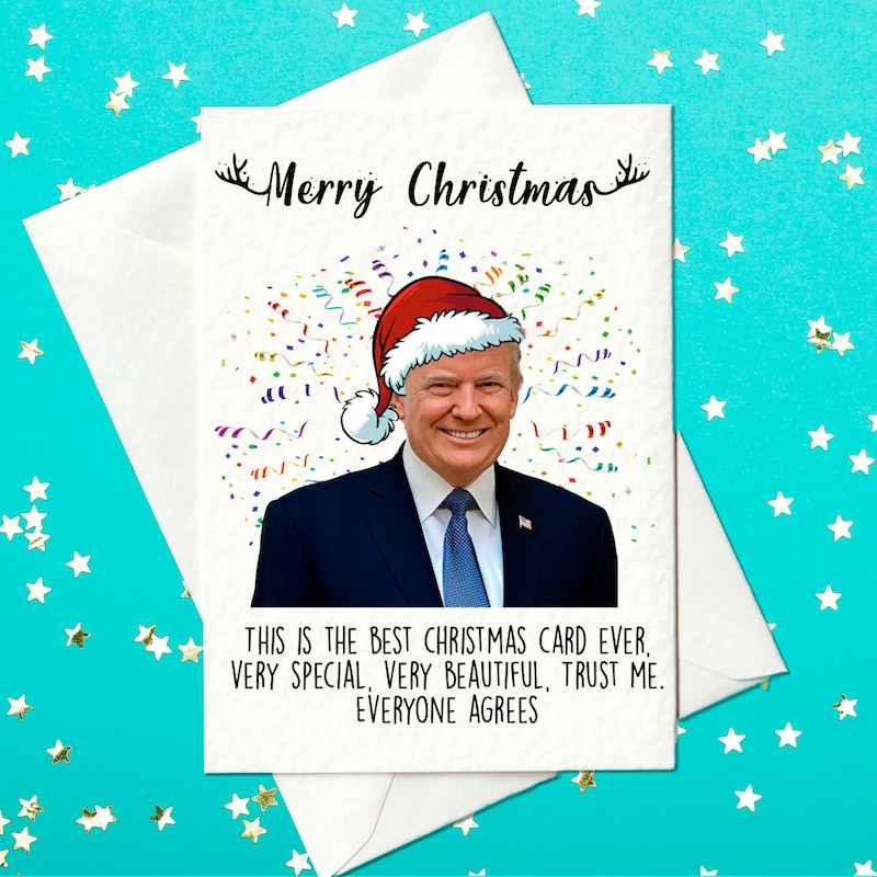 Xmas Card Donald Trump - Etsy UK