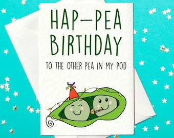 PRINTABLE Ha-pea Birthday Happy Birthday Digital Birthday Card Peas in ...