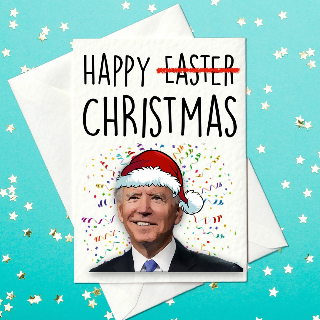 Funny President Joe Biden Christmas Card (A6) - Etsy