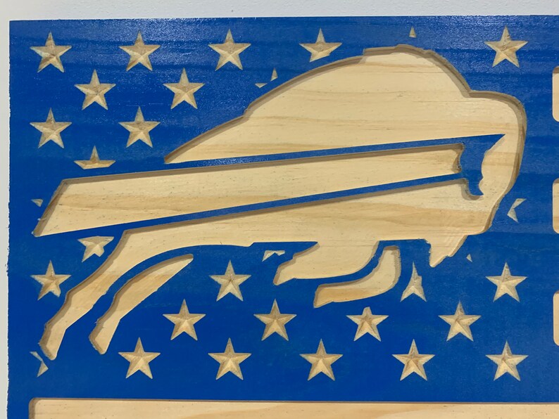 Buffalo Bills Wood American Flag Sign | Etsy