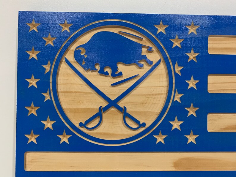 Buffalo Sabres Wood American Flag Sign - Etsy