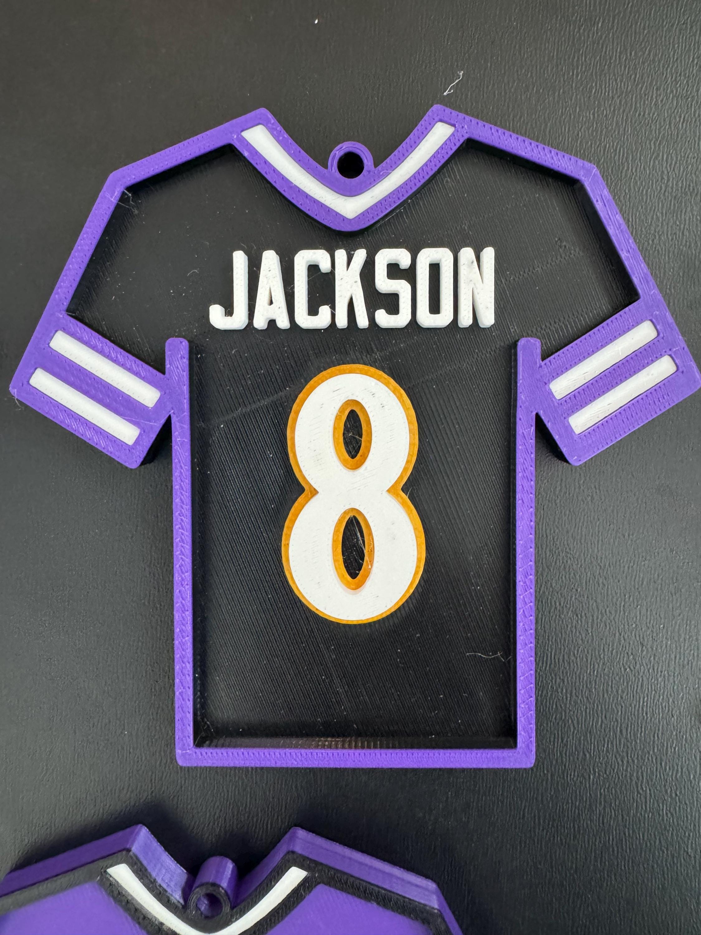 3D Printed Baltimore Ravens Jersey Christmas Ornaments - Etsy