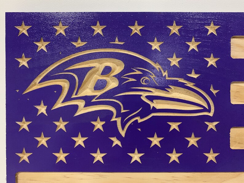 Baltimore Ravens Wood American Flag Sign - Etsy
