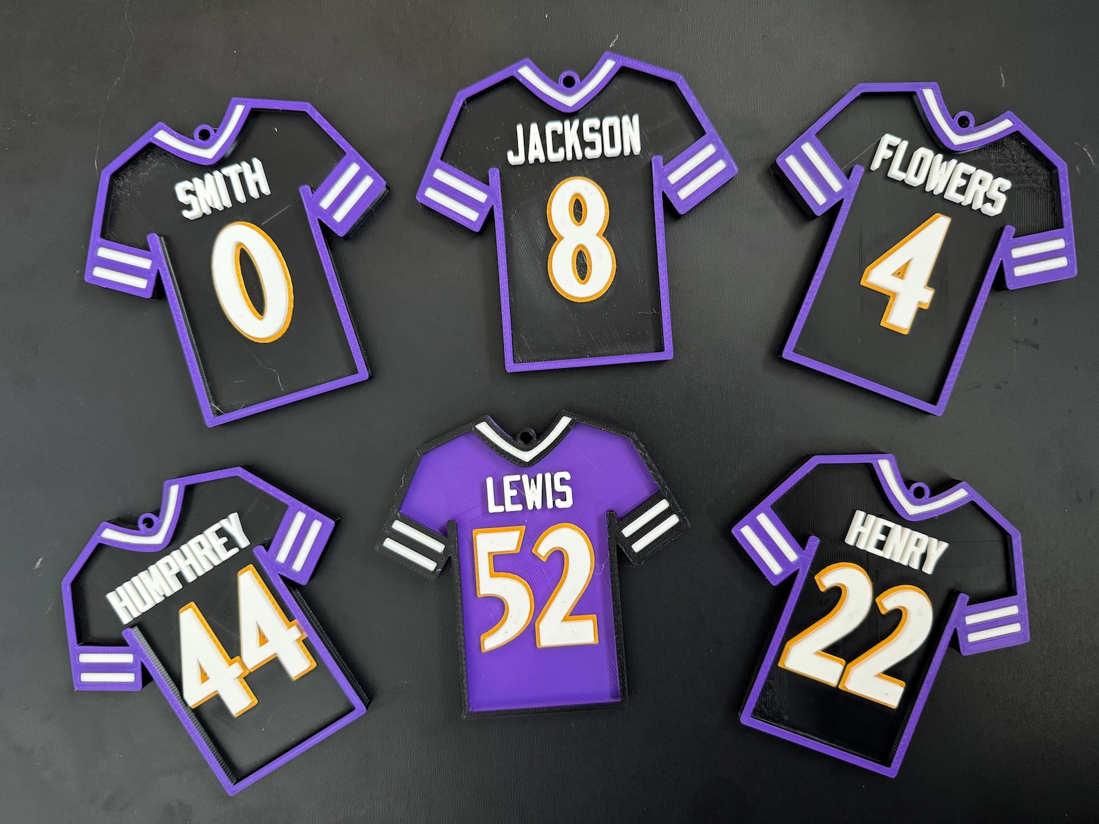 3D Printed Baltimore Ravens Jersey Christmas Ornaments - Etsy