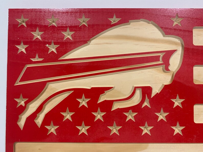 Buffalo Bills Wood American Flag Sign | Etsy